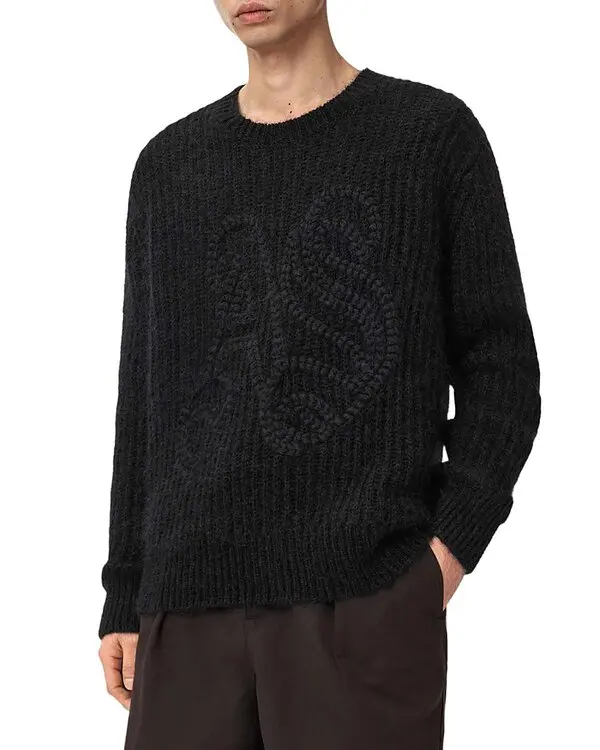 ALLSAINTS Chainy Crewneck Sweater - Black