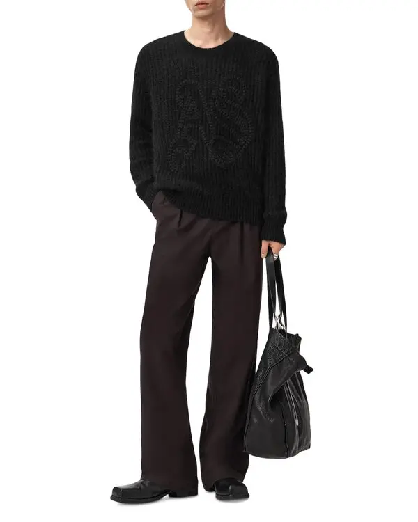 ALLSAINTS Chainy Crewneck Sweater - Black