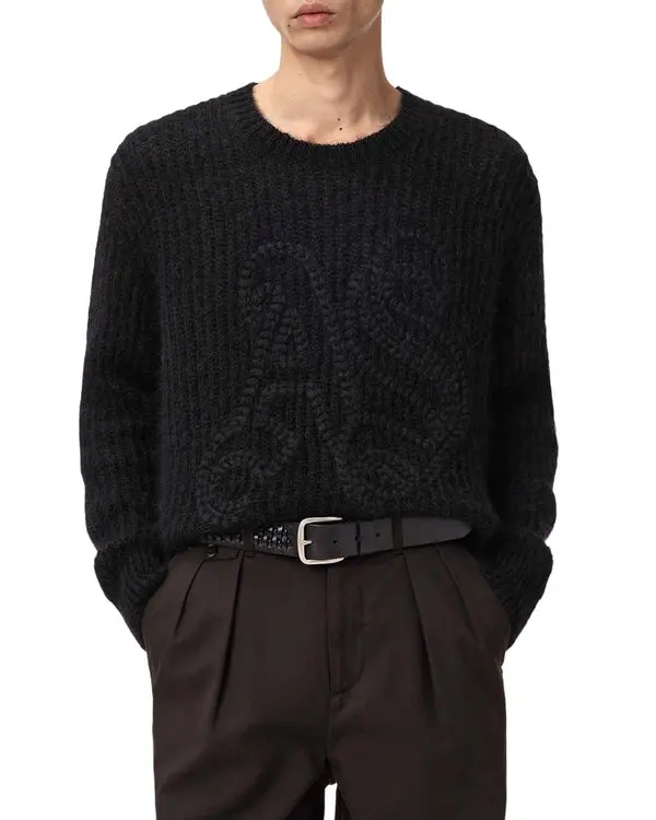 ALLSAINTS Chainy Crewneck Sweater - Black