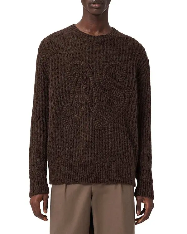 ALLSAINTS Chainy Crewneck Sweater - Rich Brown