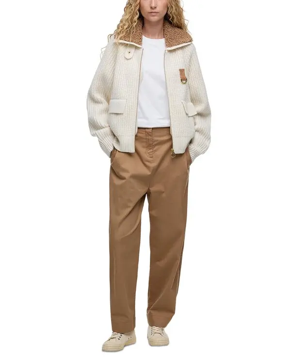 Barbour Knitted Bomber Cardigan Sweater