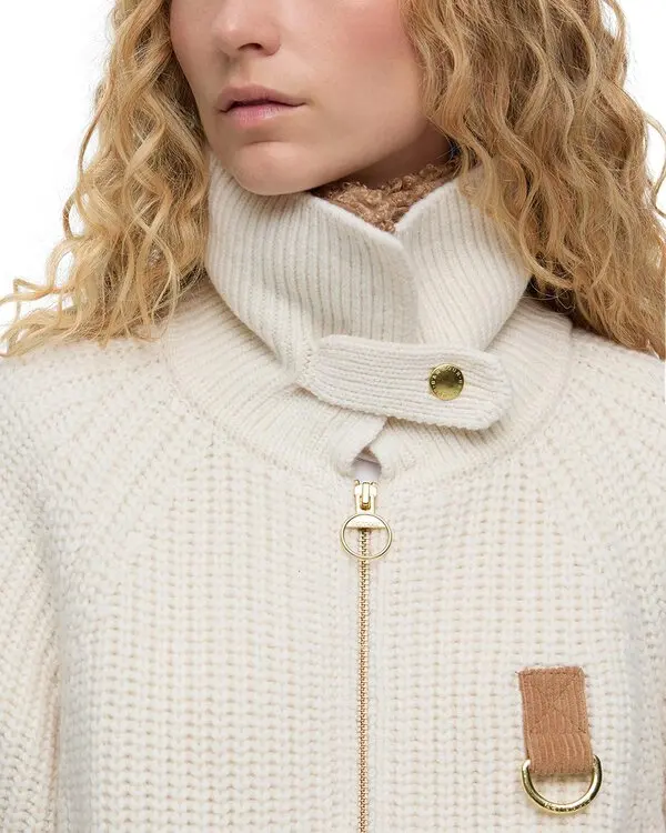 Barbour Knitted Bomber Cardigan Sweater