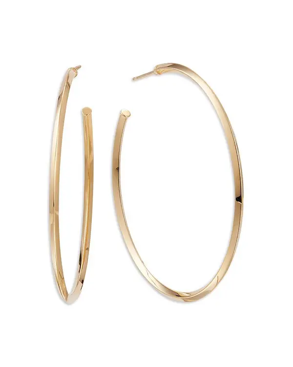 Lana Jewelry 14k Yellow Narrow Royale Large Hoop Earrings - Gold