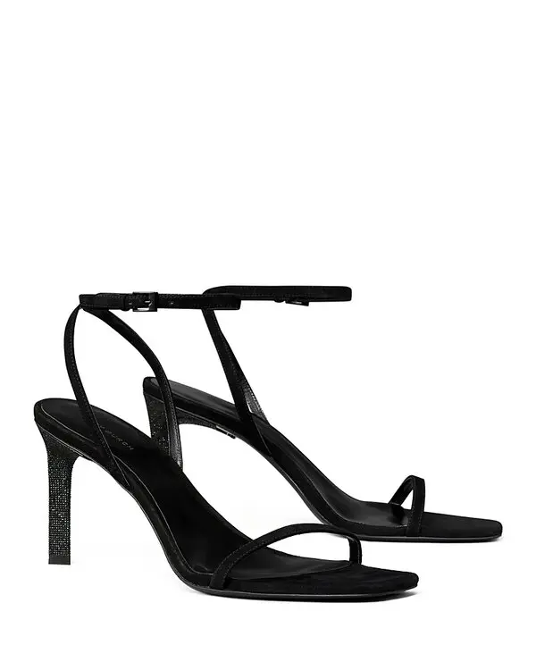 Tory Burch Pave High Heel Sandals - Perfect Black