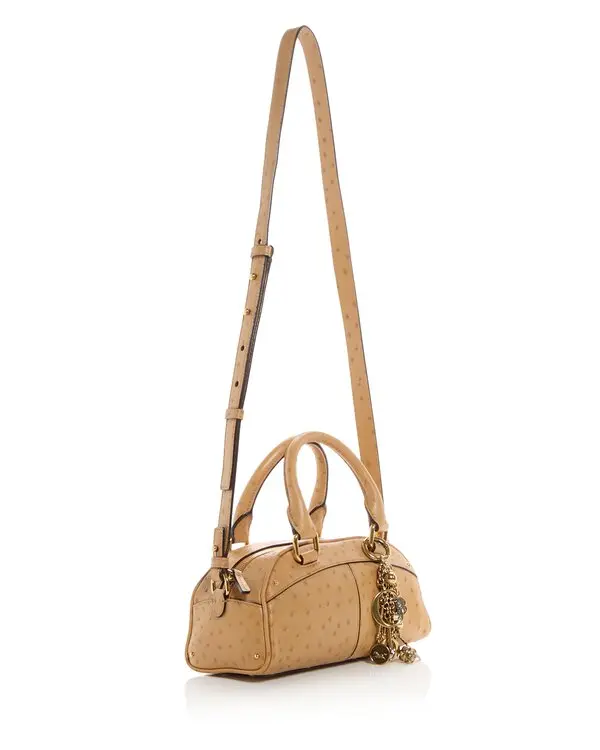 Chloé Small Stippled Leather Bowling Bag - Bleached