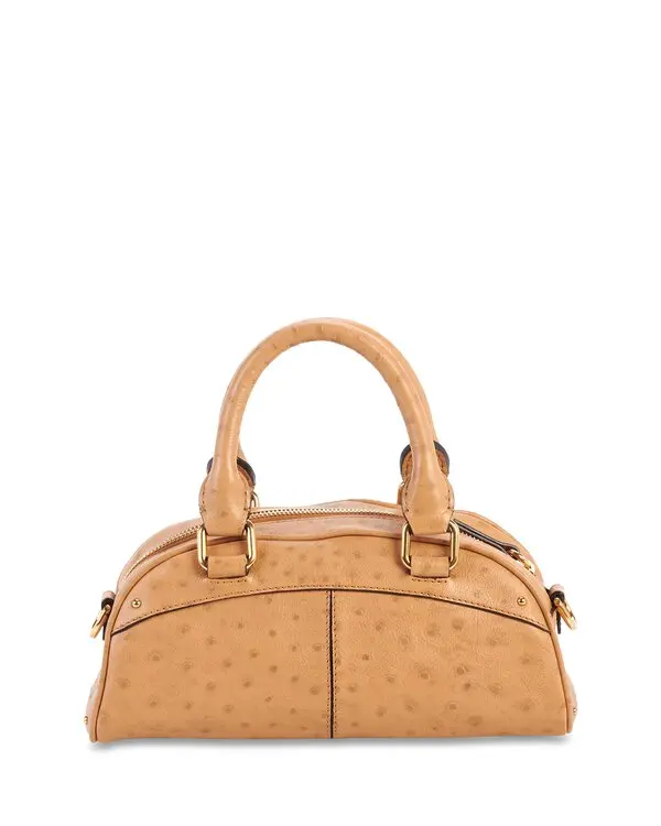 Chloé Small Stippled Leather Bowling Bag