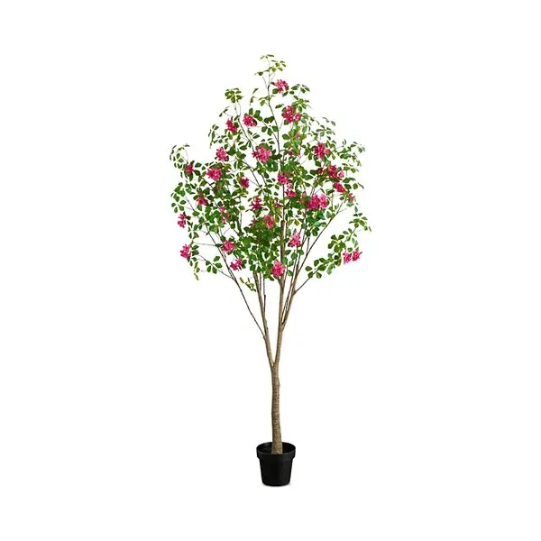 NEARLY NATURAL 7' Artificial Dogwood Tree - Pink