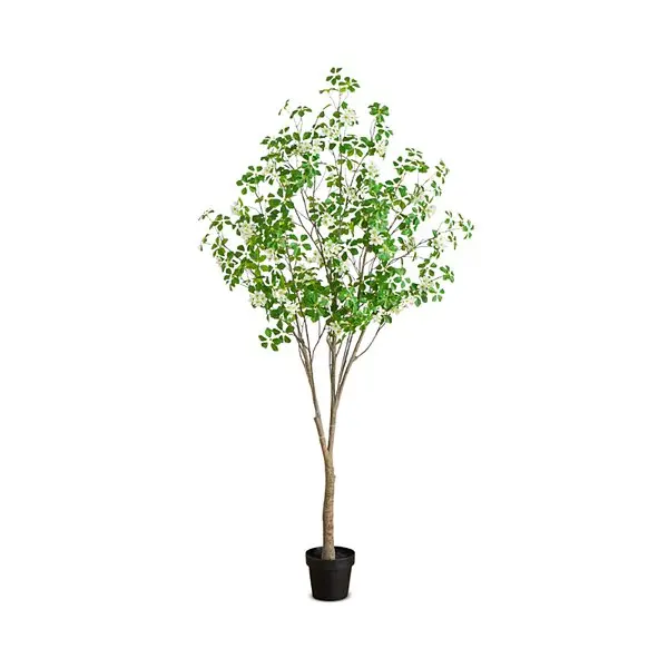 NEARLY NATURAL 7' Artificial Dogwood Tree - Green
