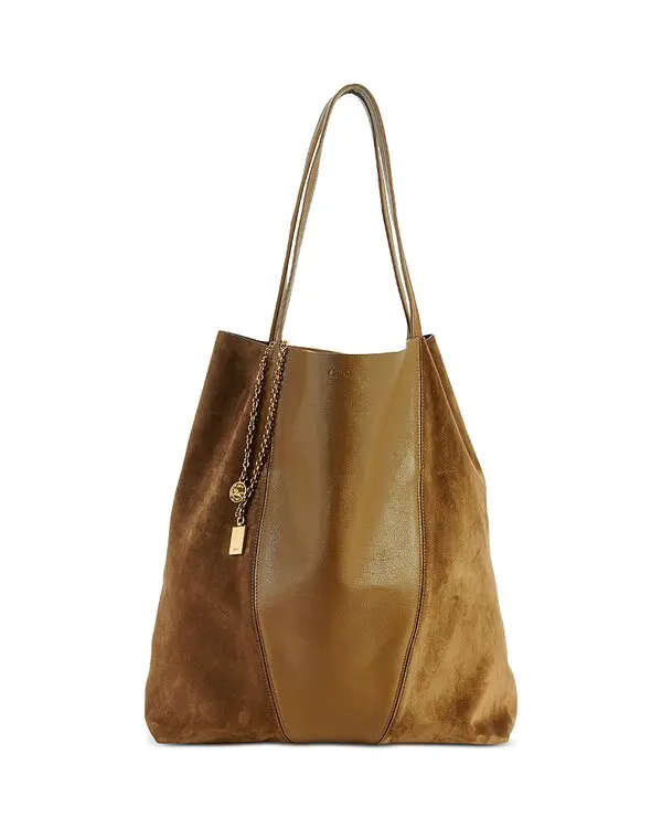 Chloé Spin Large Leather & Suede Tote