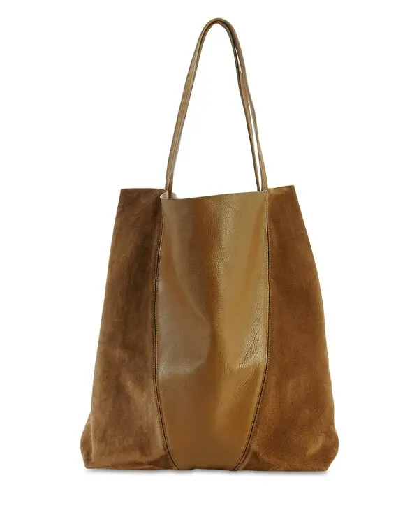 Chloé Spin Large Leather & Suede Tote