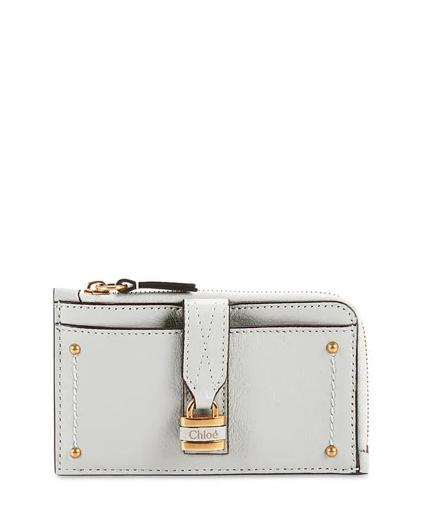 Chloé Paddington Small Leather Purse - Aqua Grey