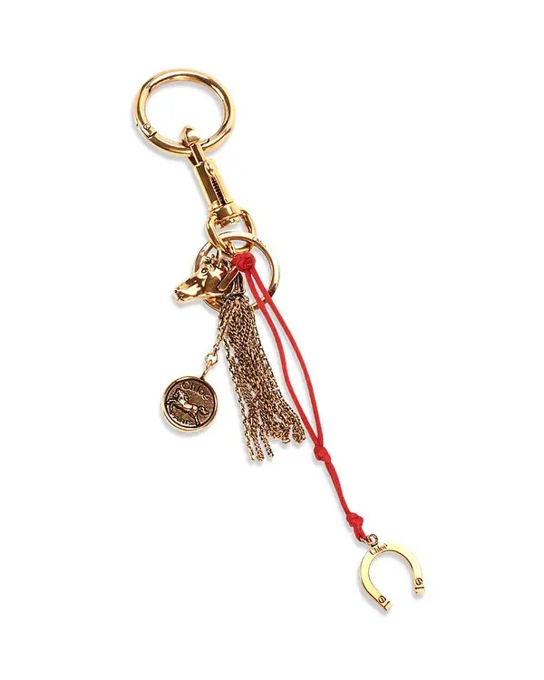 Chloé Symbols Chain Horse Bag Charm - Gold Color
