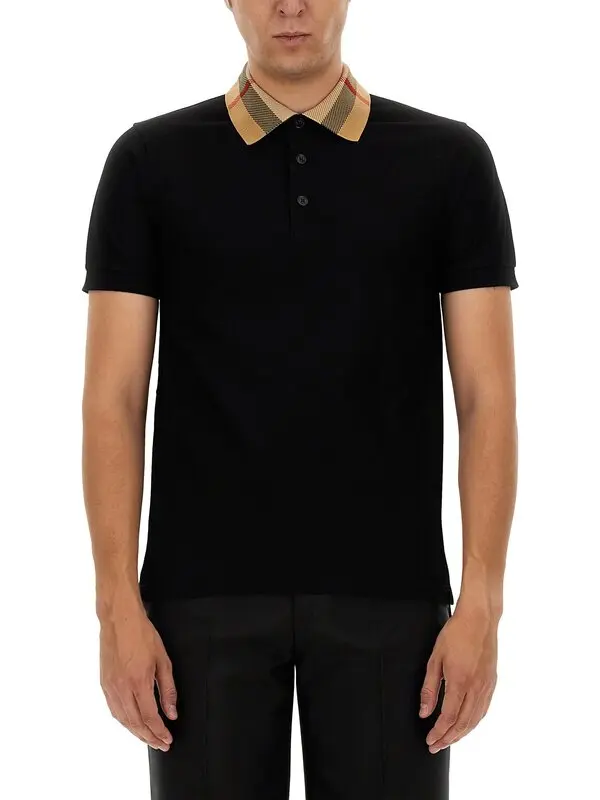 Burberry Cotton Polo - Black