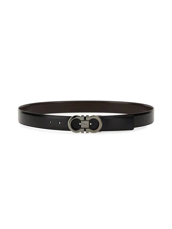 FERRAGAMO Leather Belt - Black