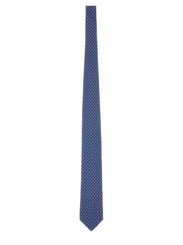 FERRAGAMO Silk Neck Tie - Blue