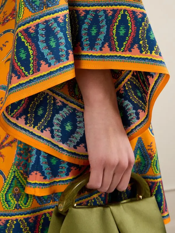 Etro Belted Paisley-print Silk-twill Mini Dress
