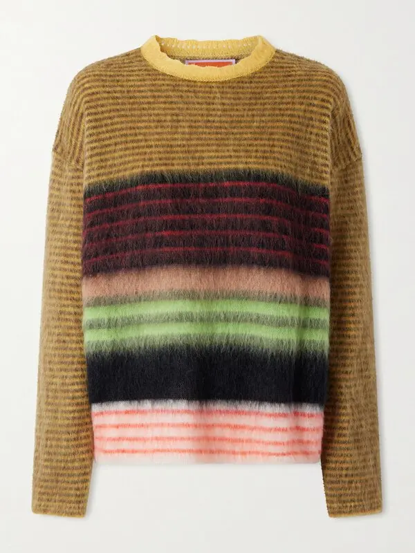 La DoubleJ Brera Striped Mohair-blend Sweater - Multi