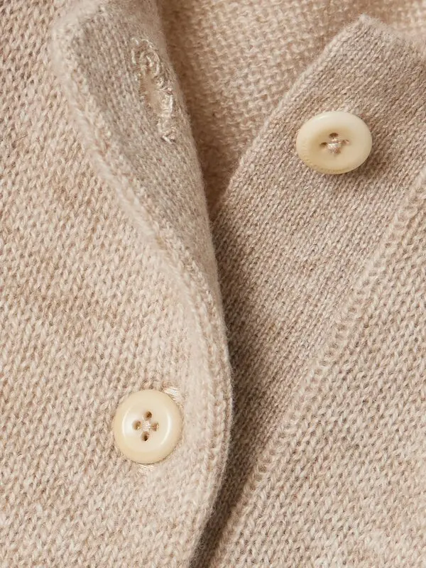 THE ELDER STATESMAN Laurel Cashmere Polo Sweater