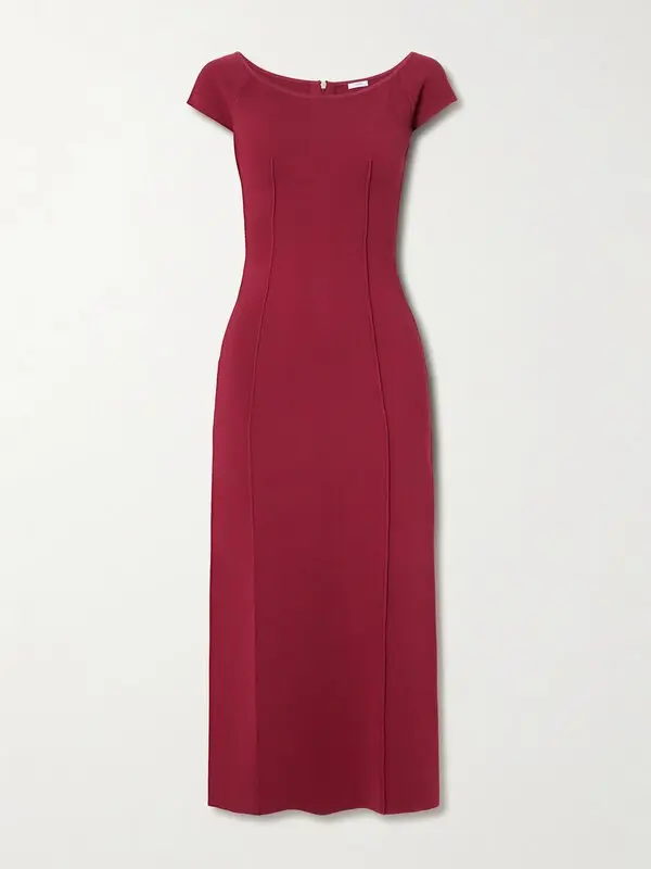 JOSEPH Foin Stretch-knit Midi Dress - Red