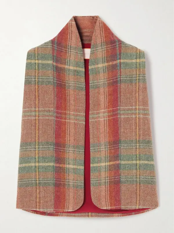 MARTA FERRI Ramatuelle Checked Wool Vest