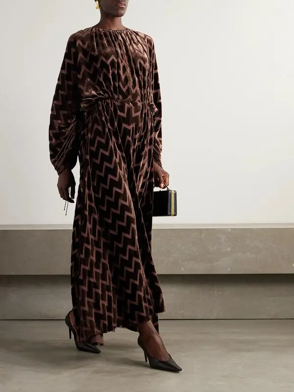 LANVIN Devoré-velvet Maxi Dress