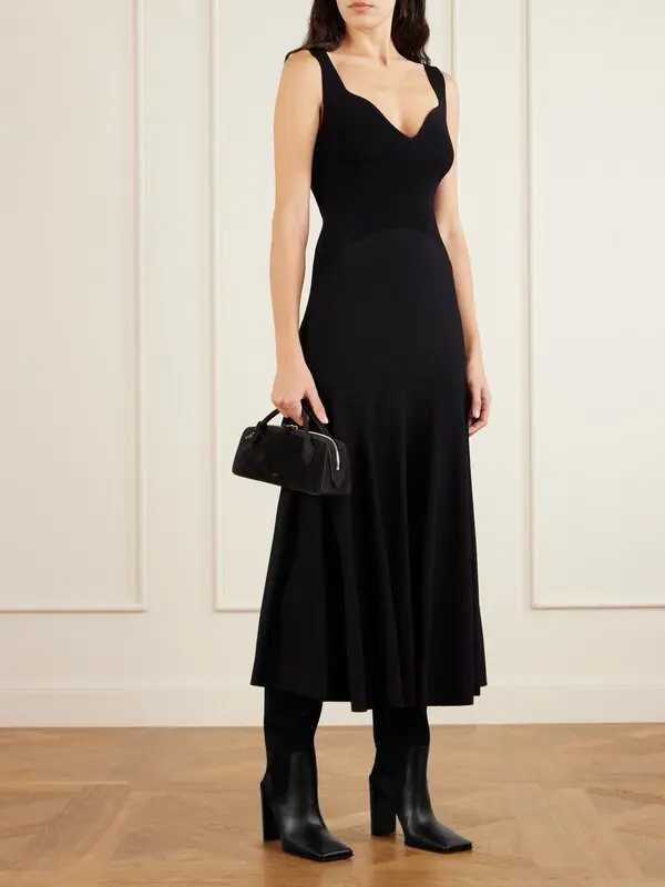 Alaïa Leather And Nubuck Knee High Boots