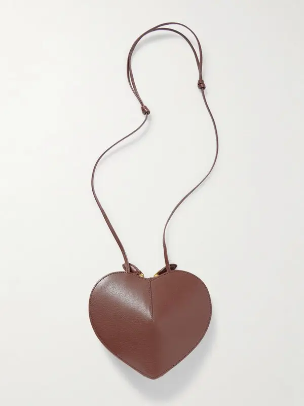 Alaïa Le Coeur Suede And Leather Shoulder Bag - Brown