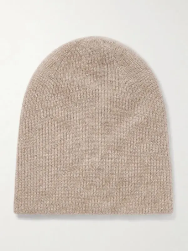Guest In Residence Grizzly Reversible Ribbed Brushed-cashmere Beanie - Brown