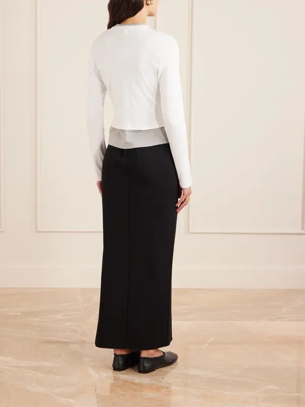 LESET Nando Ribbed Cotton-jersey Cardigan