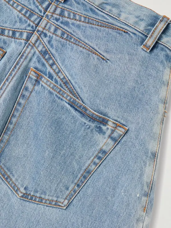 Alaïa Round High-rise Barrel-leg Jeans - Blue