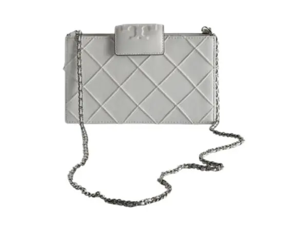 Tory Burch Fleming Mini Chain Wallet - Blanc