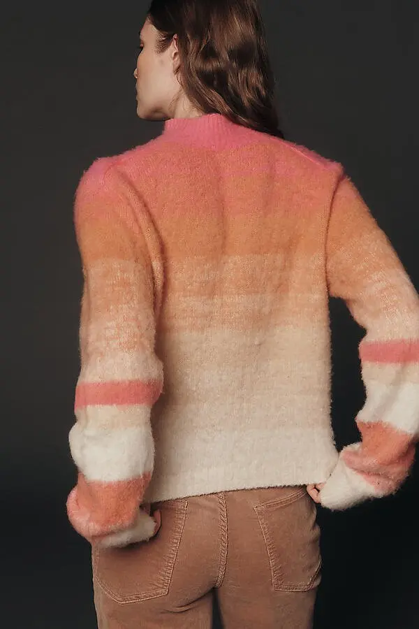 Maeve Brushed Wool Blend Ombré Pullover Sweater