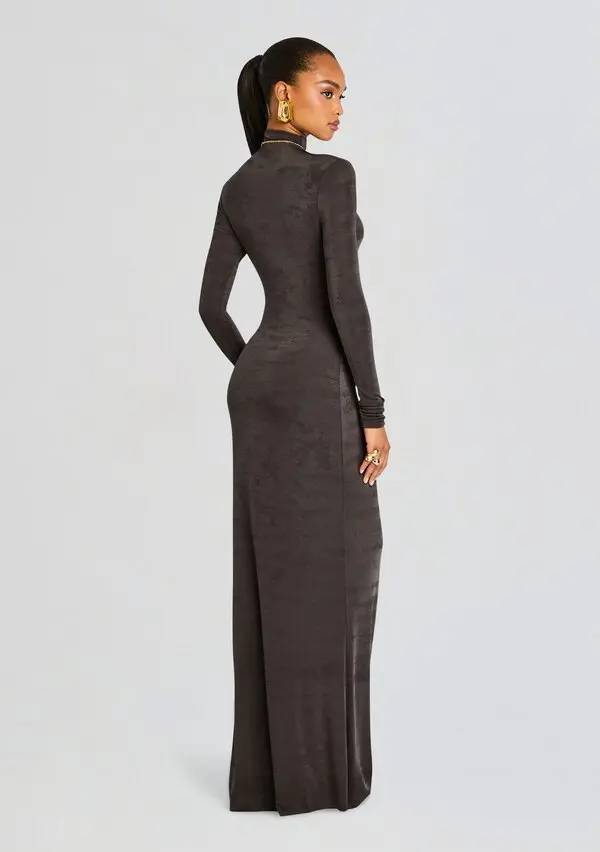 knee length dresses for ladies Seroya Kim Maxi Dress in BLACK. Size Xs