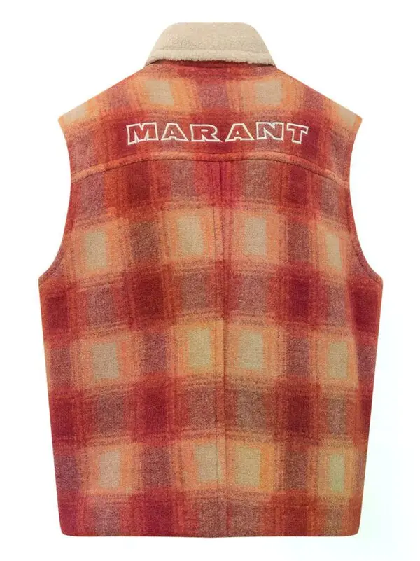 MARANT Gilet With Check Pattern - Red