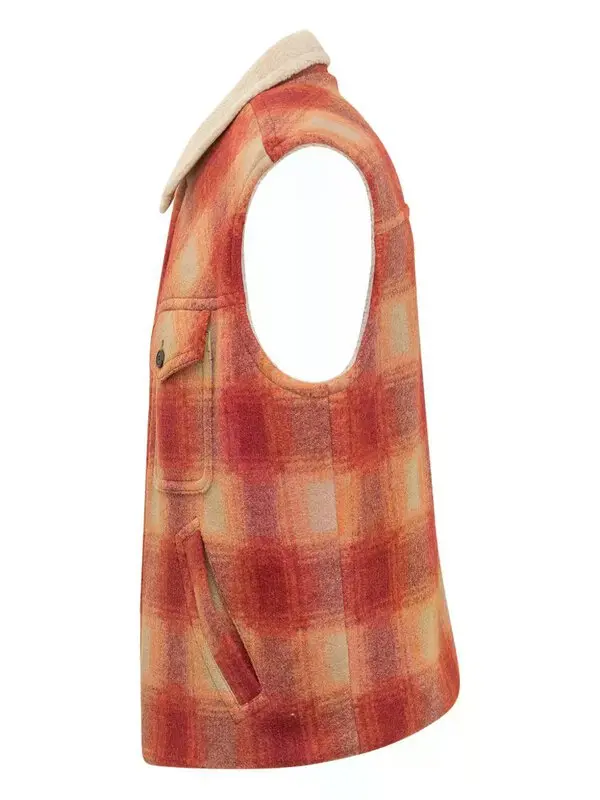 MARANT Gilet With Check Pattern - Red