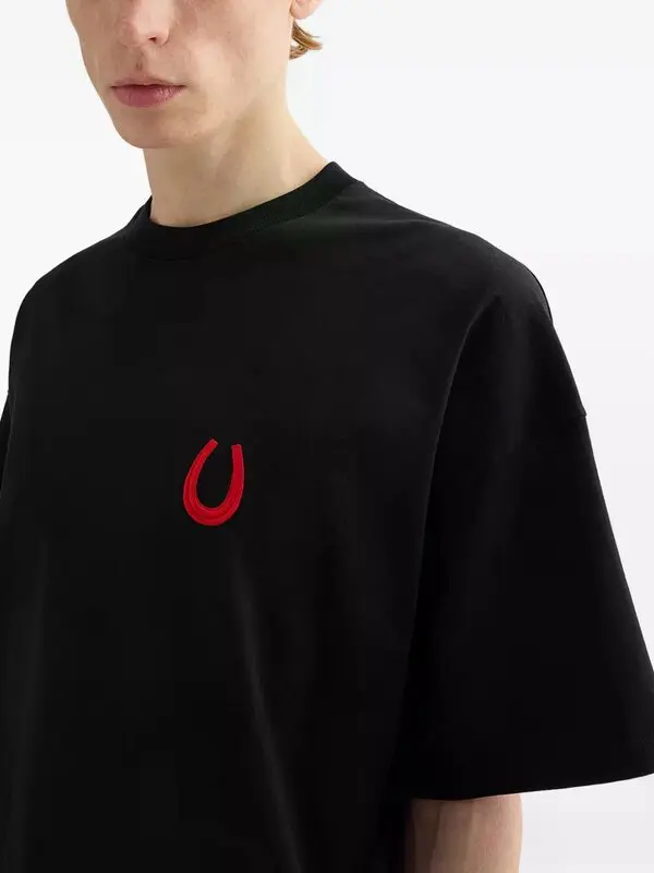 JIL SANDER Embroidered Crew-neck T-shirt - Black