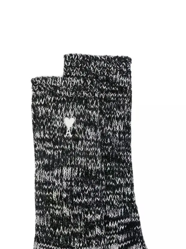 AMI Paris Embroidered Socks