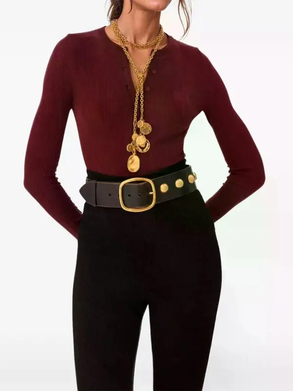 Chloé Ribbed Henley T-shirt