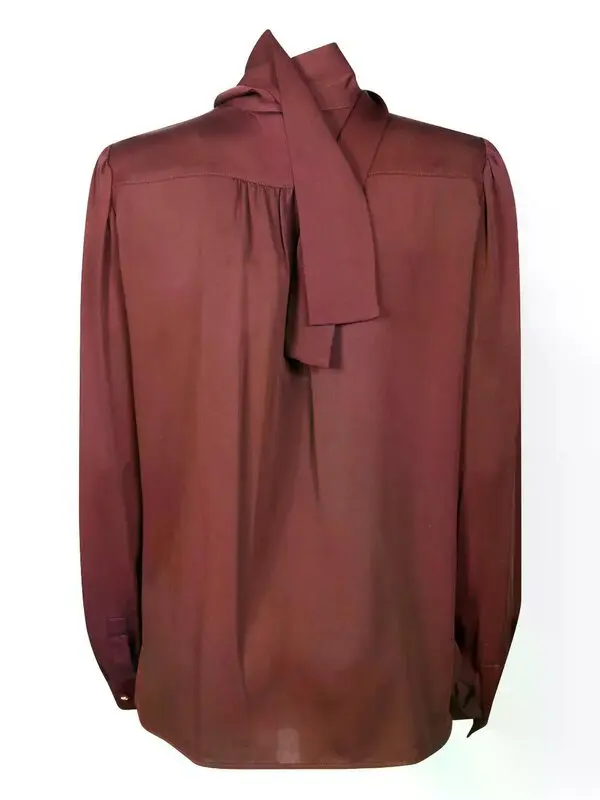 Max Mara Melania Tie-neck Shirt - Brown