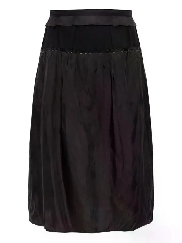 MAISON MARGIELA Midi Ruffle Skirt - Black