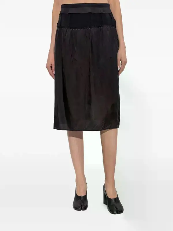 MAISON MARGIELA Midi Ruffle Skirt - Black