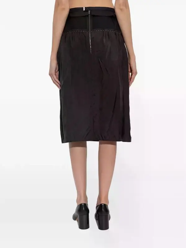 MAISON MARGIELA Midi Ruffle Skirt - Black