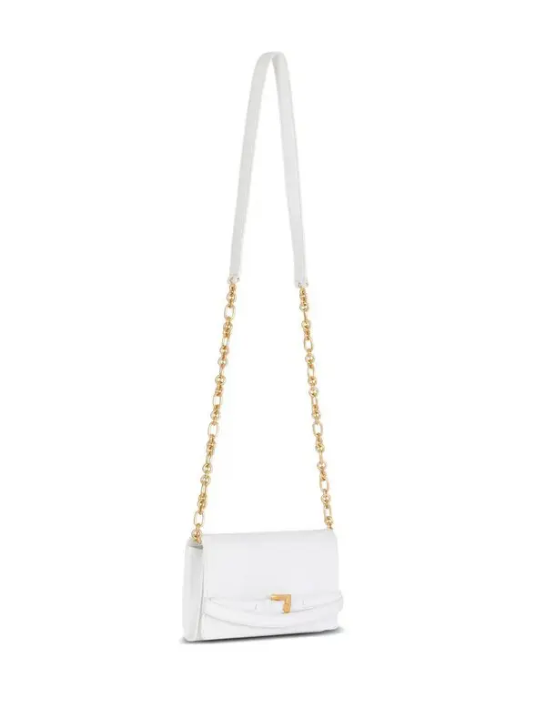 Balmain Belt Detail Clutch Bag - White
