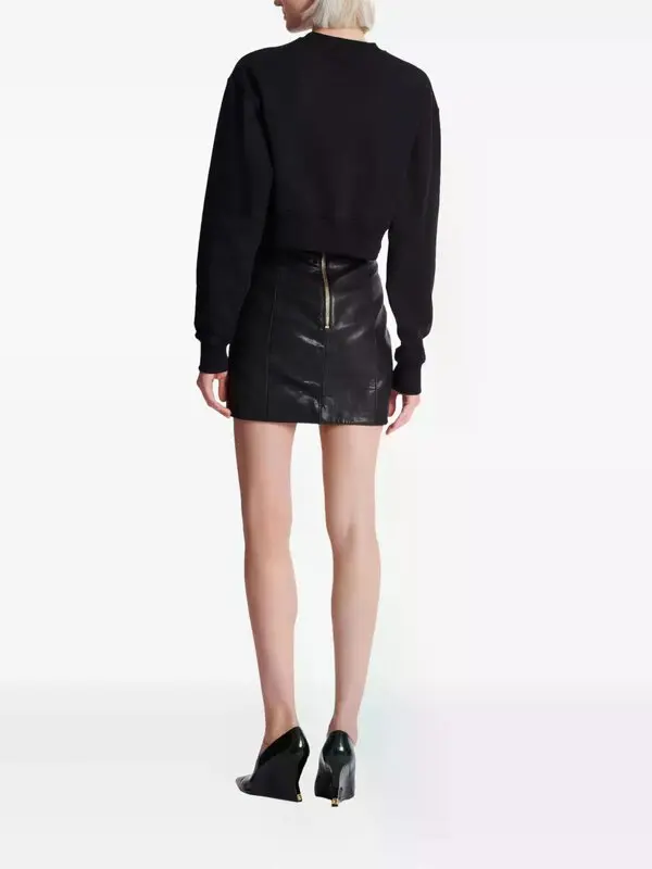 Balmain Printed Cotton Sweatshirt - Black