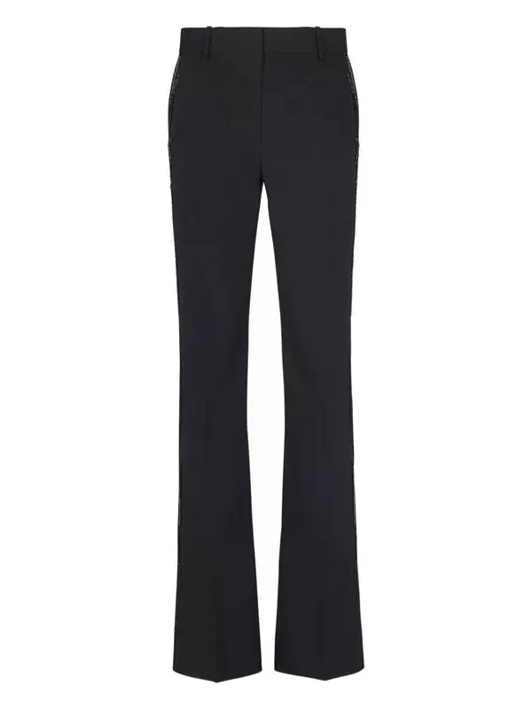 Balmain Crystal-embellished Wool Trousers