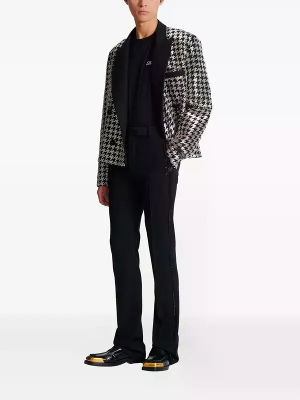 Balmain Crystal-embellished Wool Trousers