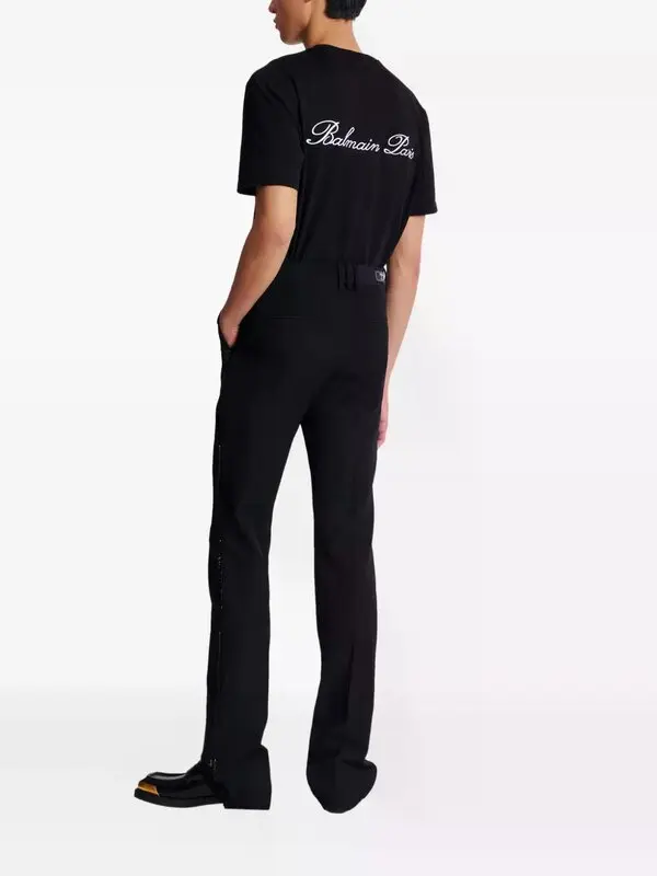 Balmain Crystal-embellished Wool Trousers