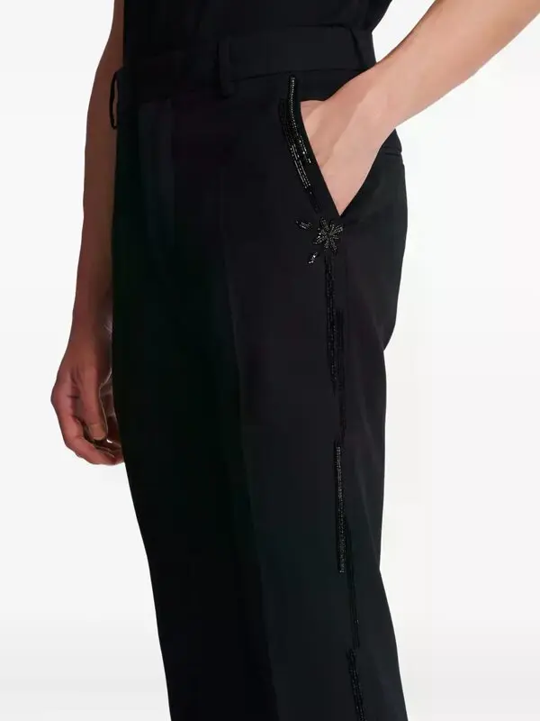 Balmain Crystal-embellished Wool Trousers