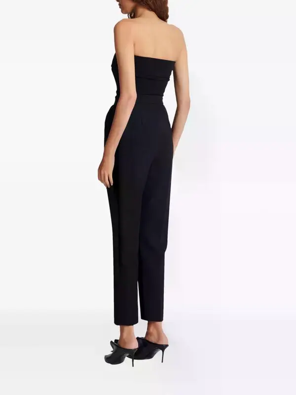 Balmain Buckle Crepe Belted Bodysuit