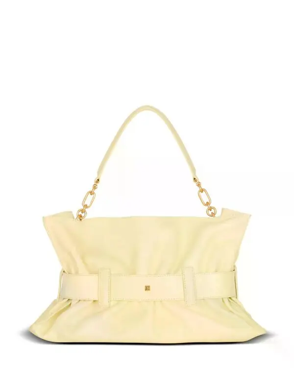 Balmain Medium Anthem Bag In Calfskin Leather - Yellow